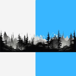 Forest Line SVG | Treeline PNG | Forest Silhouette | Tree Clipart ...