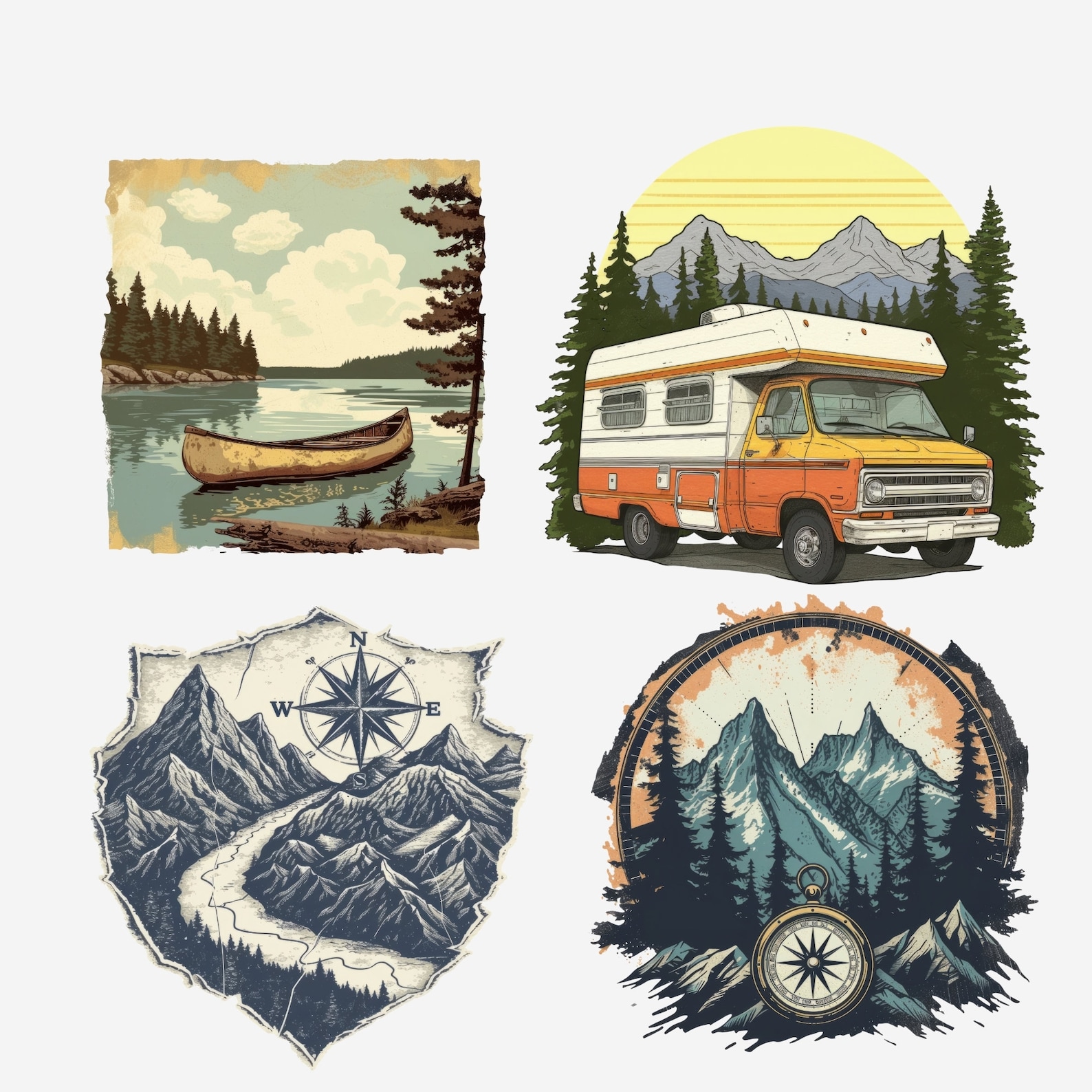 Vintage Camping Designs | Camping Shirt PNG | Outdoor Clipart ...