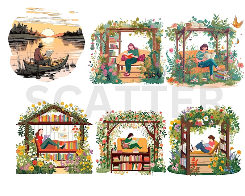 Reading Clipart | Book Clipart | Love to Read | Bookworm Clipart ...