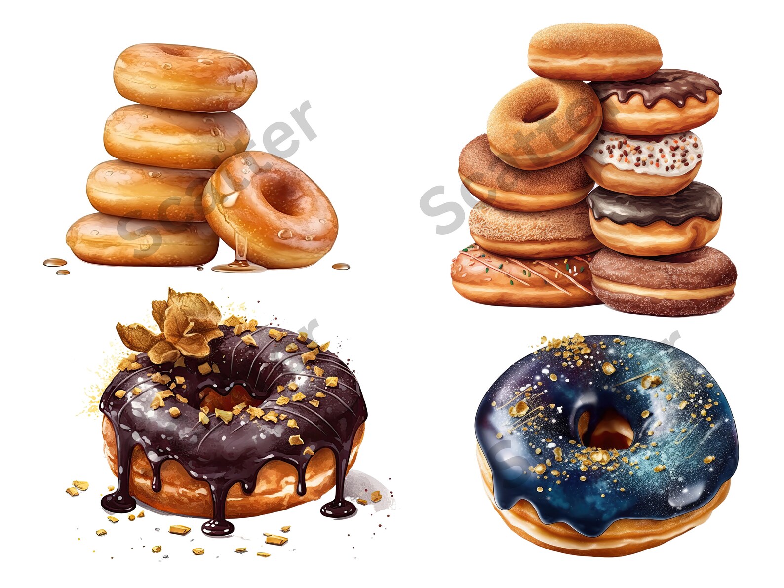 Donut Clipart Delicious Donut Breakfast Food Clipart Dessert Clipart ...
