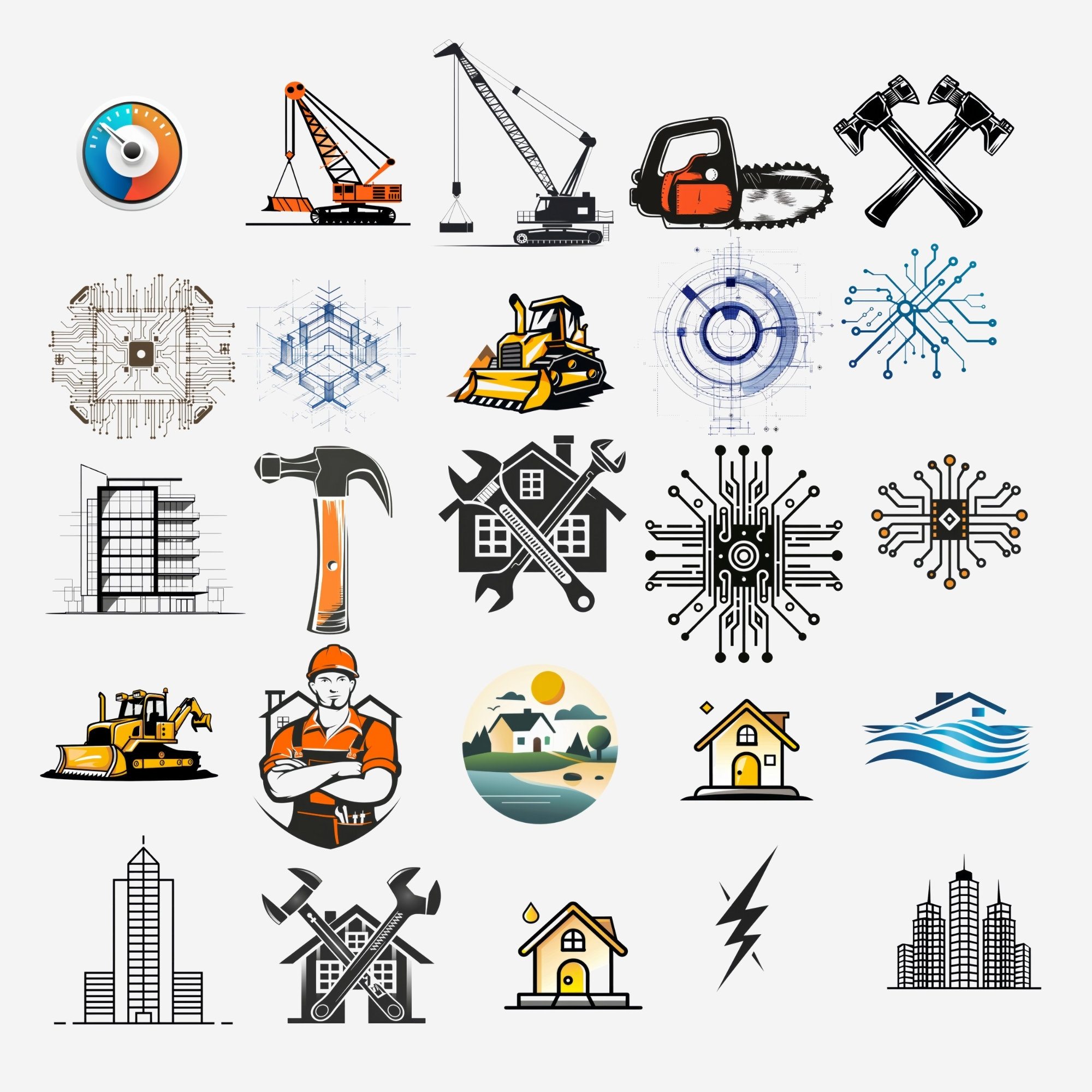 50 Service Business Logos PNG Format With Transparent Background ...