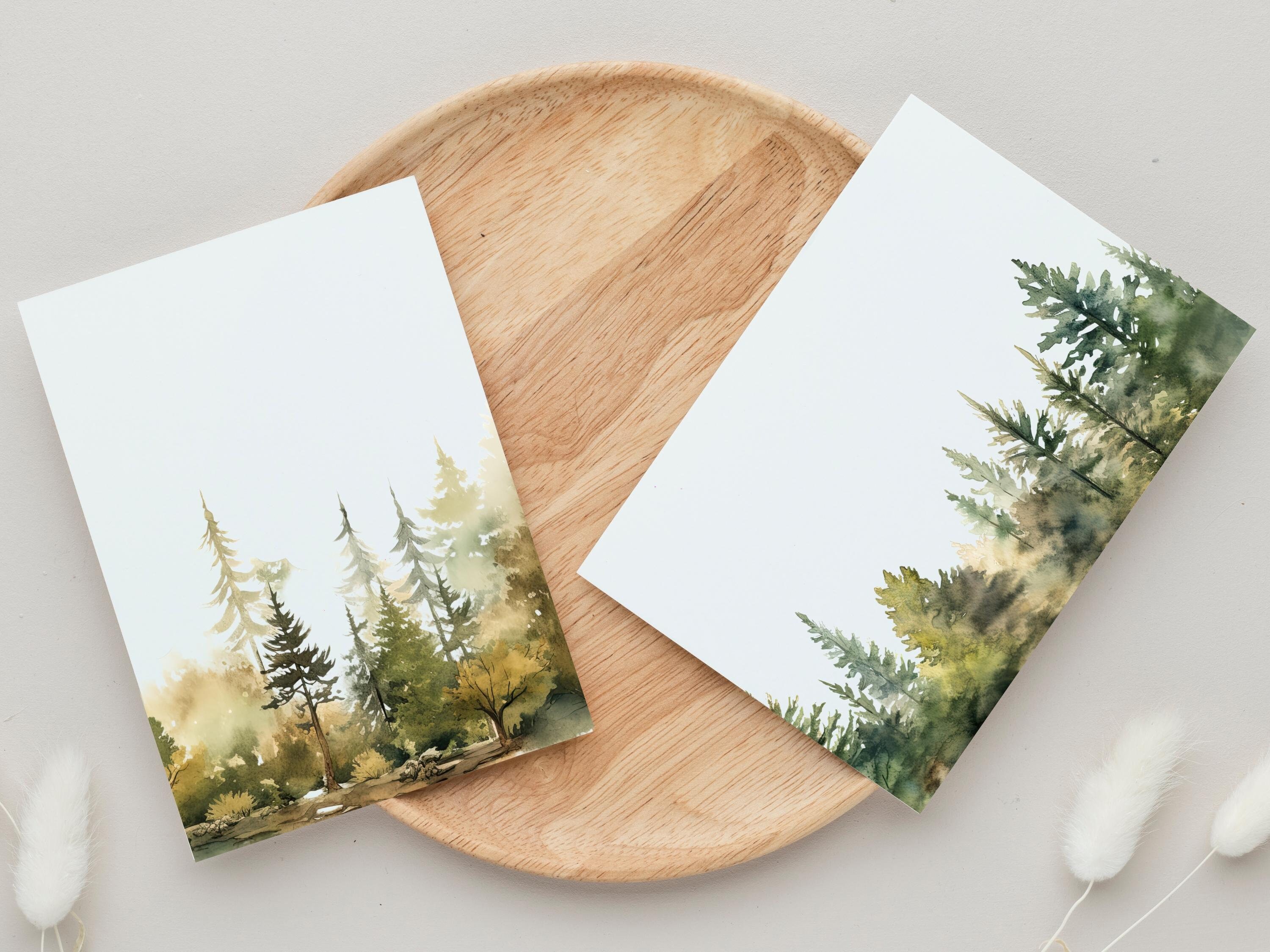 Watercolor Forest Borders PNG Tree Borders Watercolor Tree Clipart ...