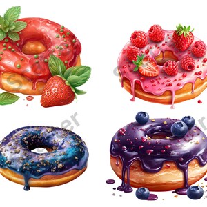 Donut Clipart Delicious Donut Breakfast Food Clipart Dessert Clipart ...
