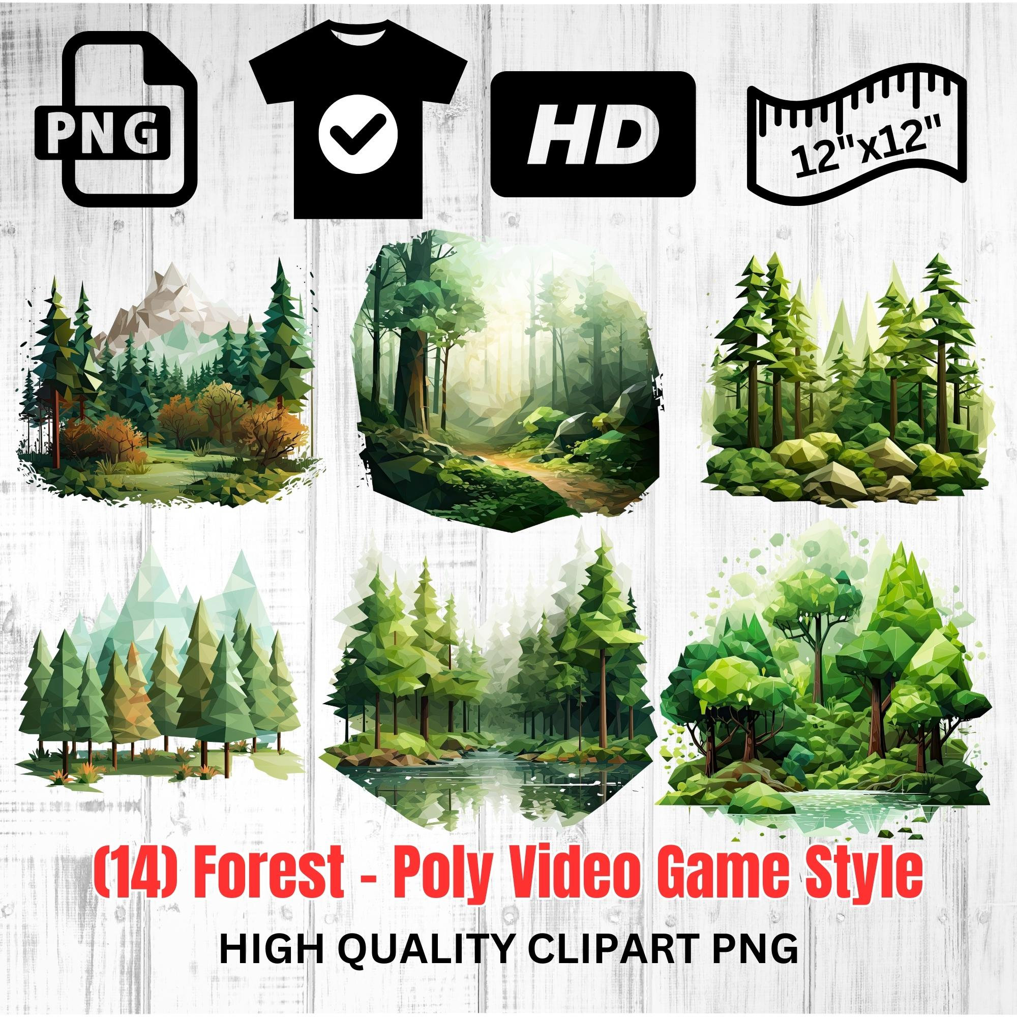 Forest Clipart | Video Game Forest | Outdoor Clipart | Forest PNG ...