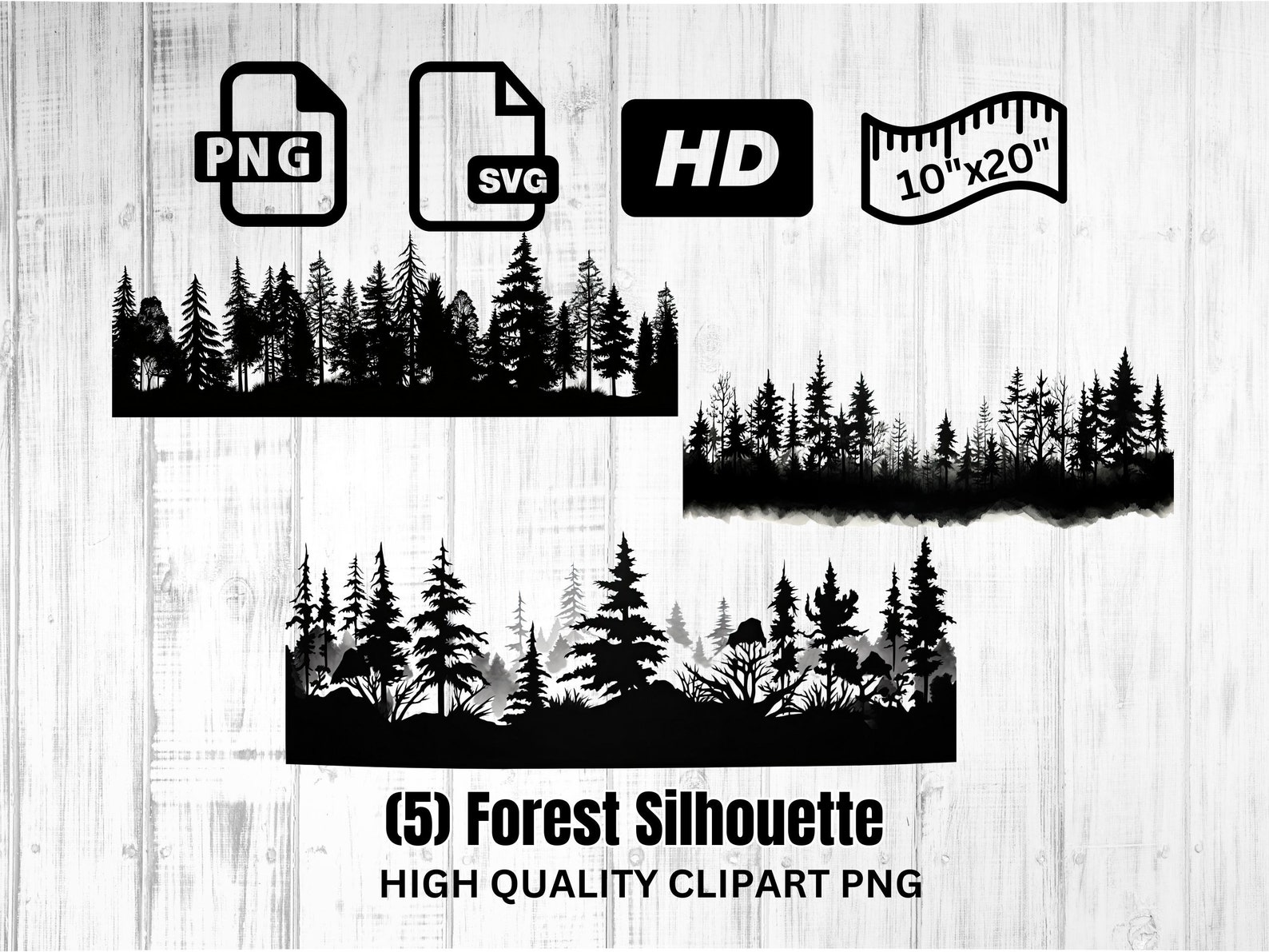 Forest Line SVG | Treeline PNG | Forest Silhouette | Tree Clipart ...