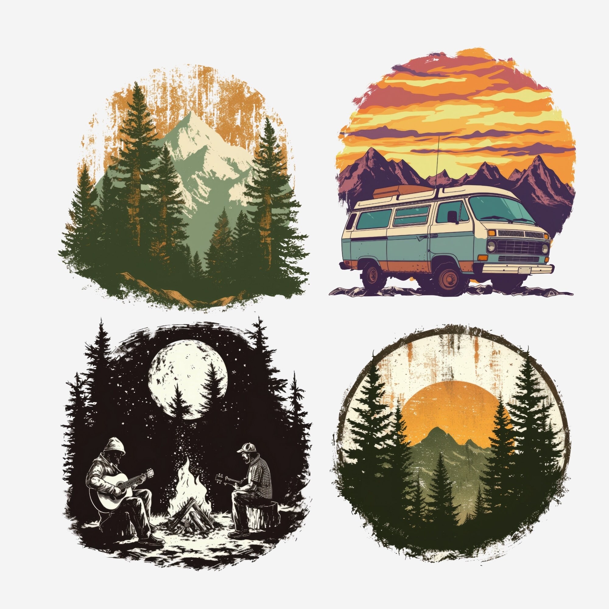 Vintage Camping Designs | Camping Shirt PNG | Outdoor Clipart ...