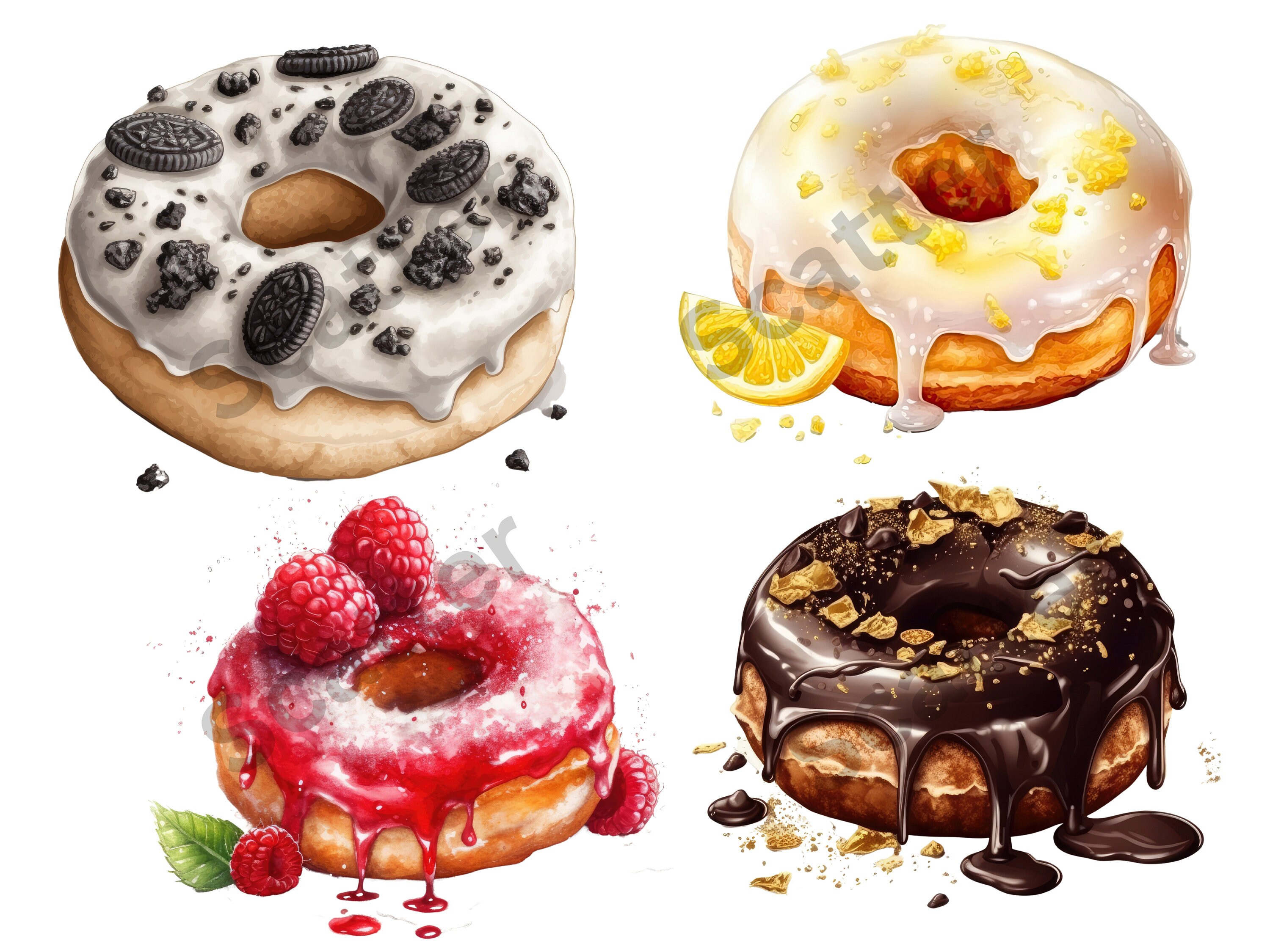 Donut Clipart Delicious Donut Breakfast Food Clipart Dessert Clipart ...