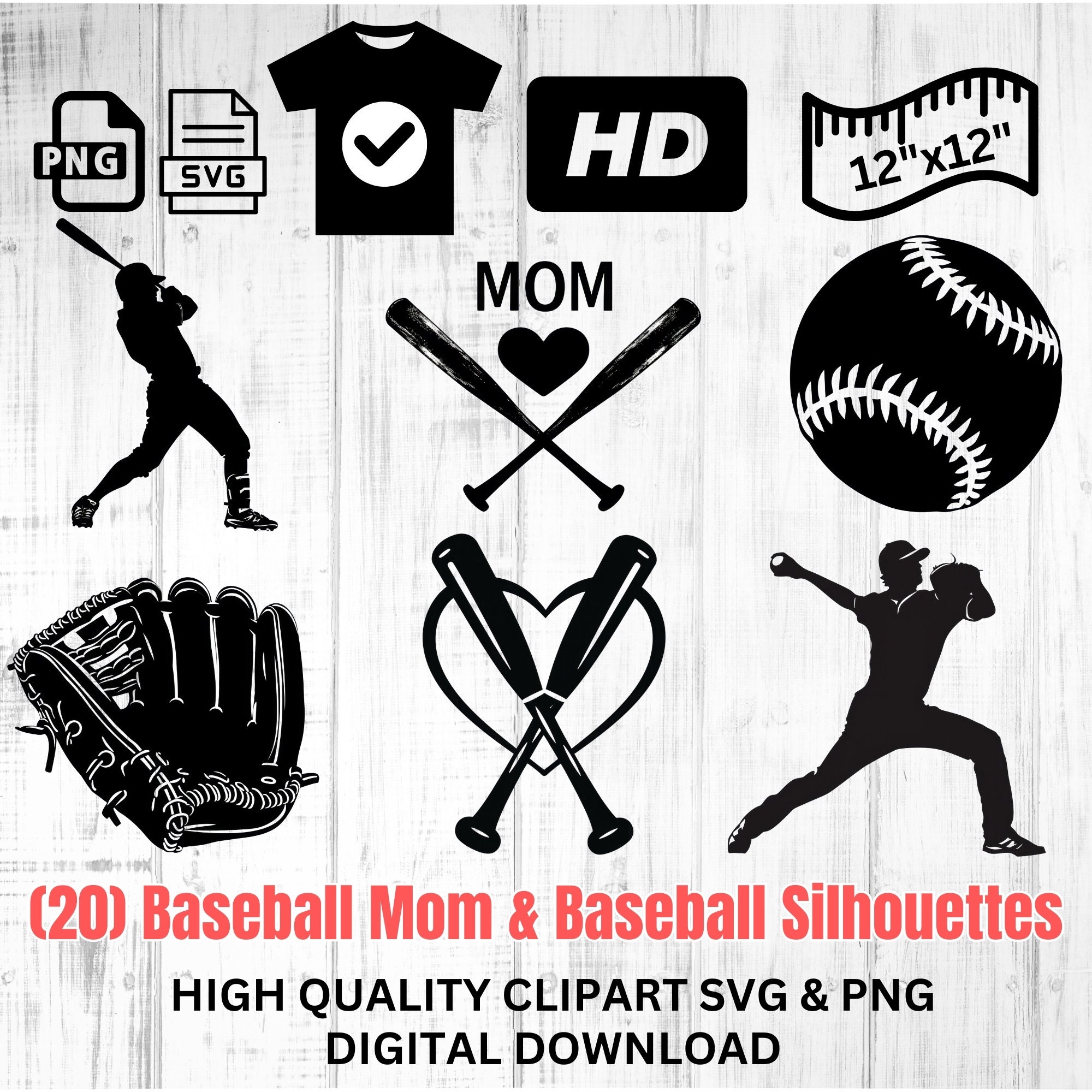 Baseball SVG Bundle Baseball Mom Clipart Baseball Mama Baseball Mom ...