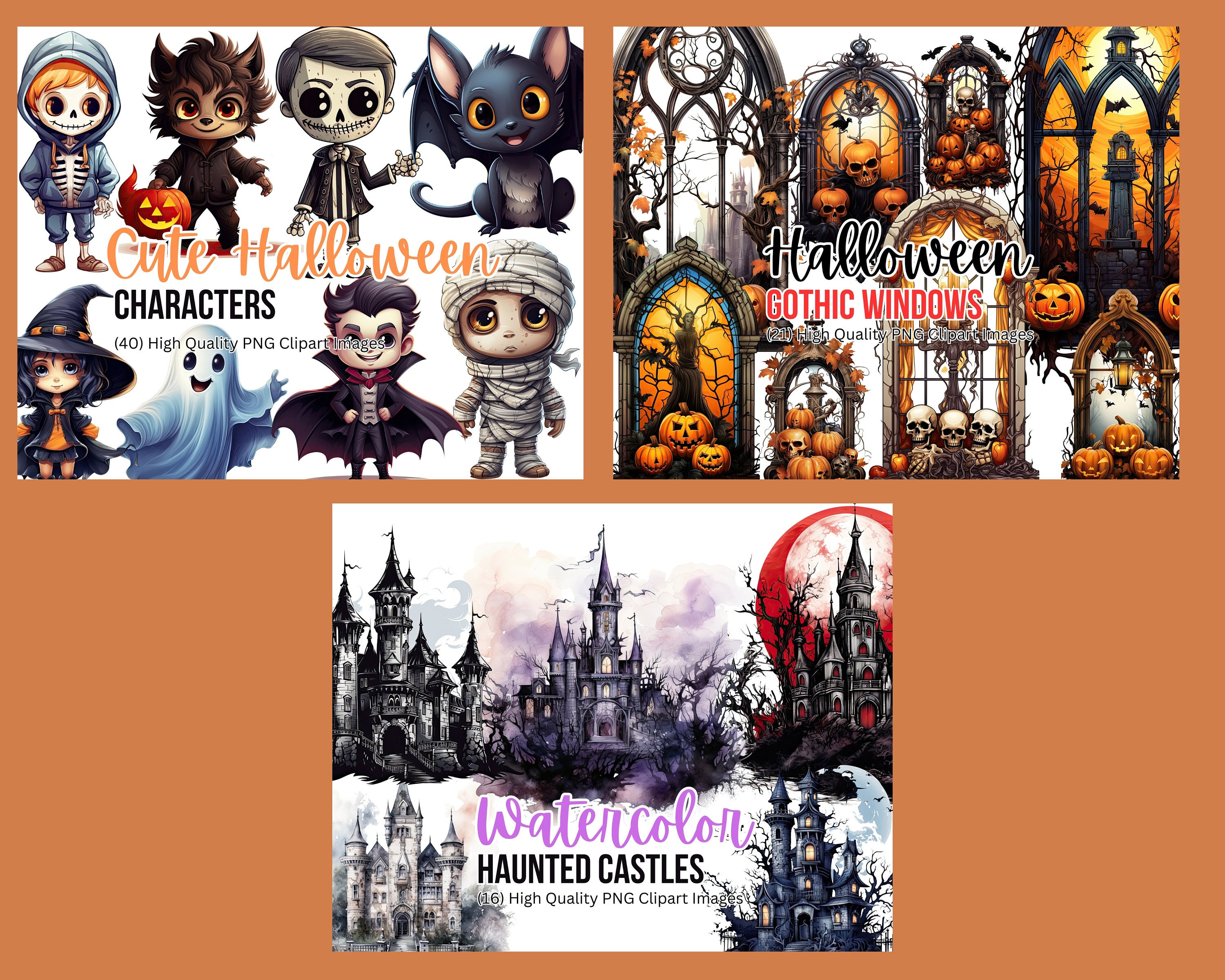 Halloween Clipart Bundle Large Halloween Clipart Pumpkin PNG Witch ...