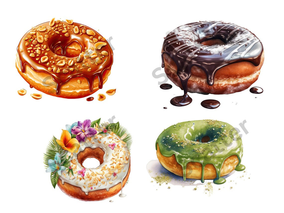 Donut Clipart Delicious Donut Breakfast Food Clipart Dessert Clipart ...