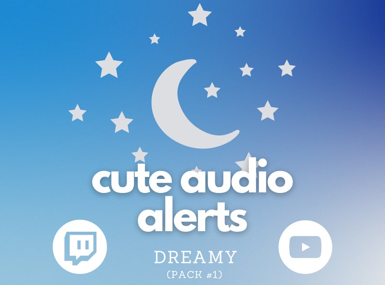 Cute Dreamy Minimal Twitch Sound Alerts for Streaming Pack #1 | Audio ...