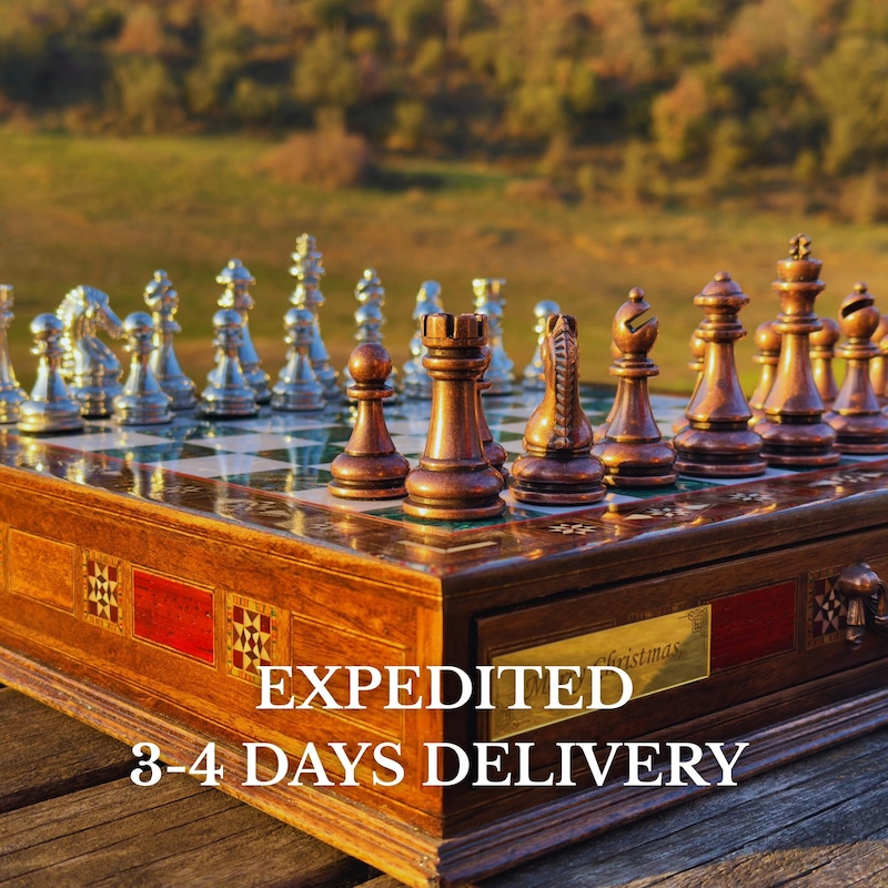 Metal Chess Pieces Board - Etsy