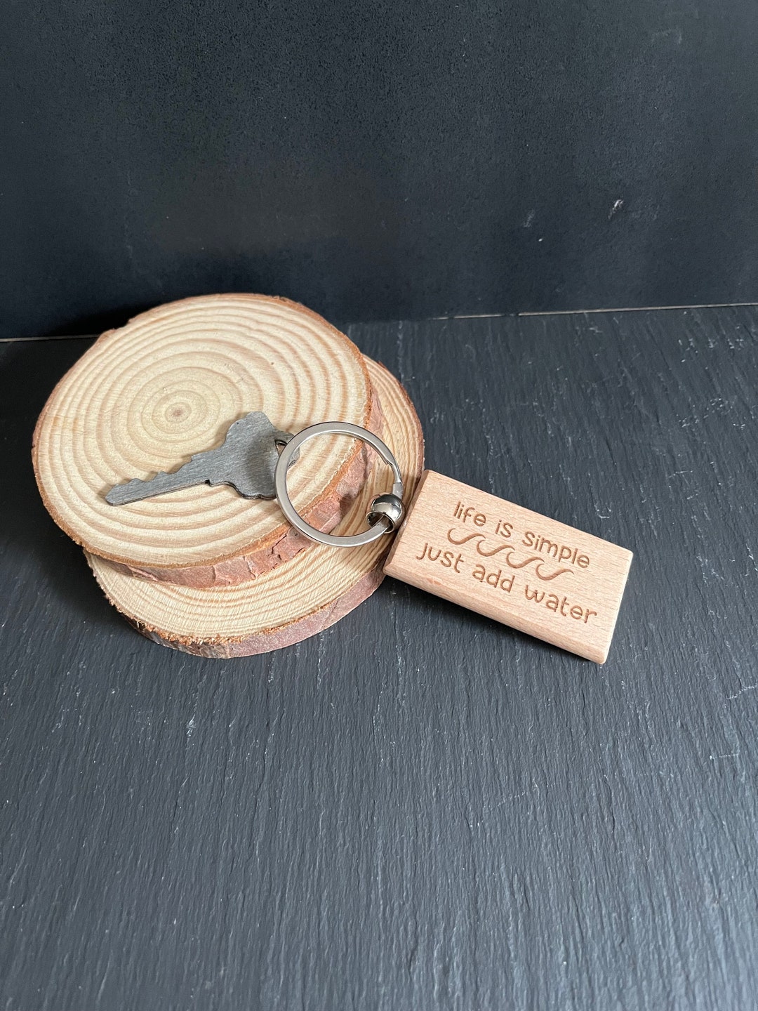 Just Add Water Wooden Keyring/keychain - Etsy