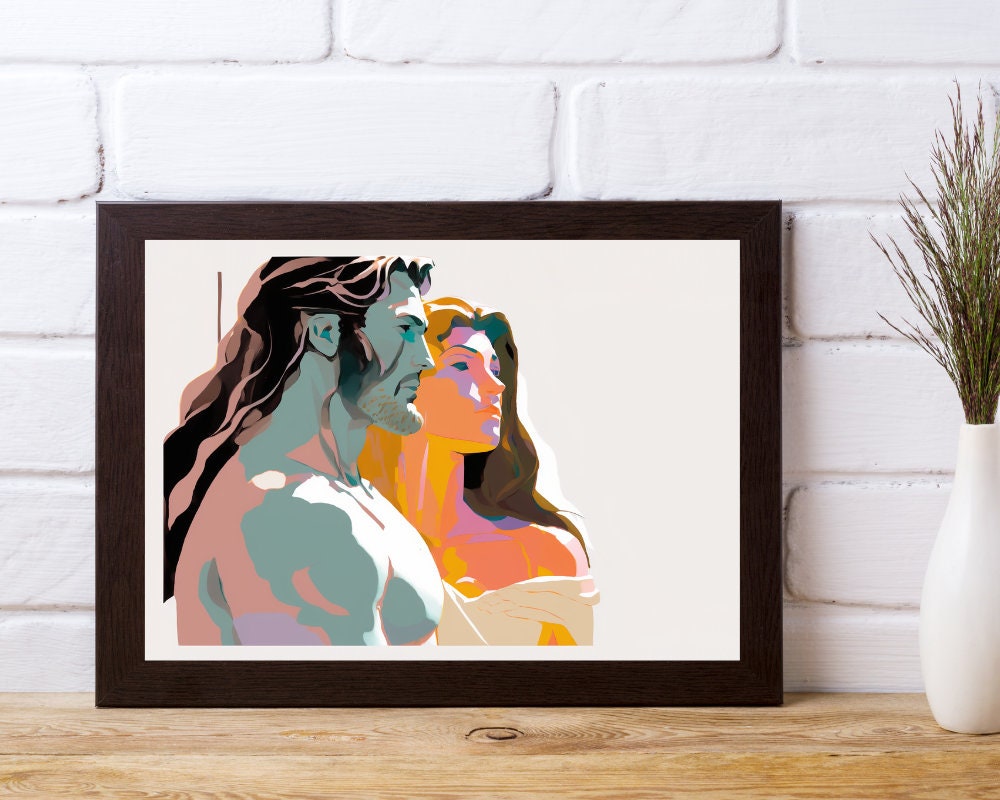 Samson and Delilah, Bible Art Prints, Christian Wall Art, Religious ...