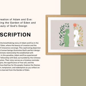 Adam and Eve - Garden of Eden, Tree of Life, Genesis Art Christian Art ...