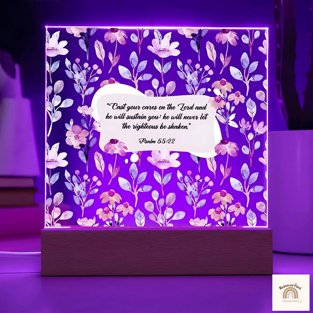 Personalized Bible Verse Night Light, Favorite Bible Verse Gift ...