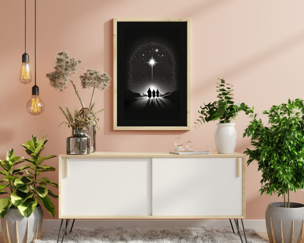 Christian Art Print - Three Magi Bible Verse Prints Christian Wall Art ...
