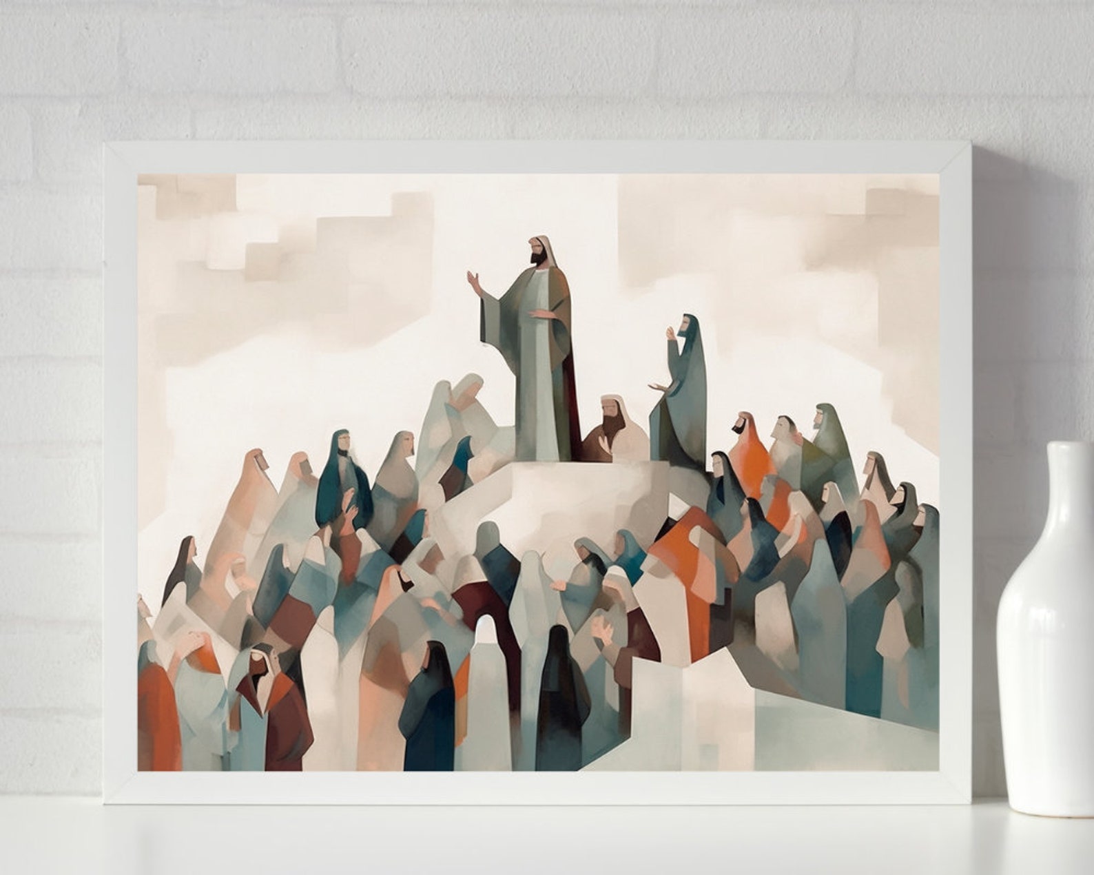 Bible Art Print, Sermon on the Mount | Scripture Wall Art, Christian ...