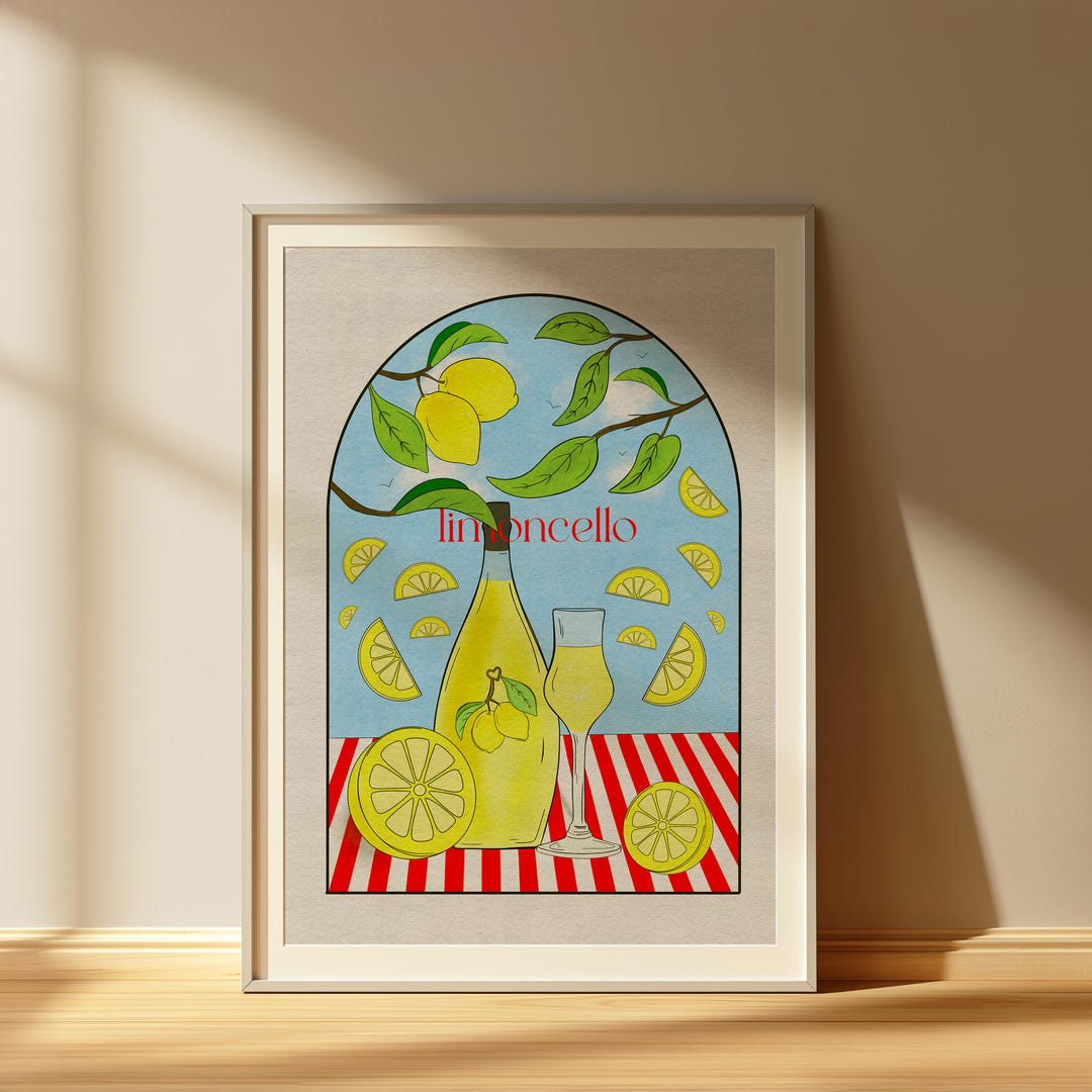 Limoncello Arch Print Kitchen Print Bedroom Wall Art Colourful Trendy ...