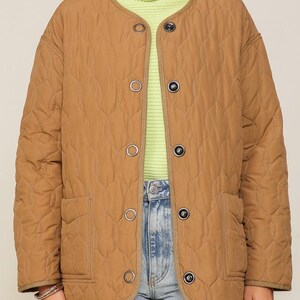 Quilted Puffer Jacket With Pockets online Only - Etsy