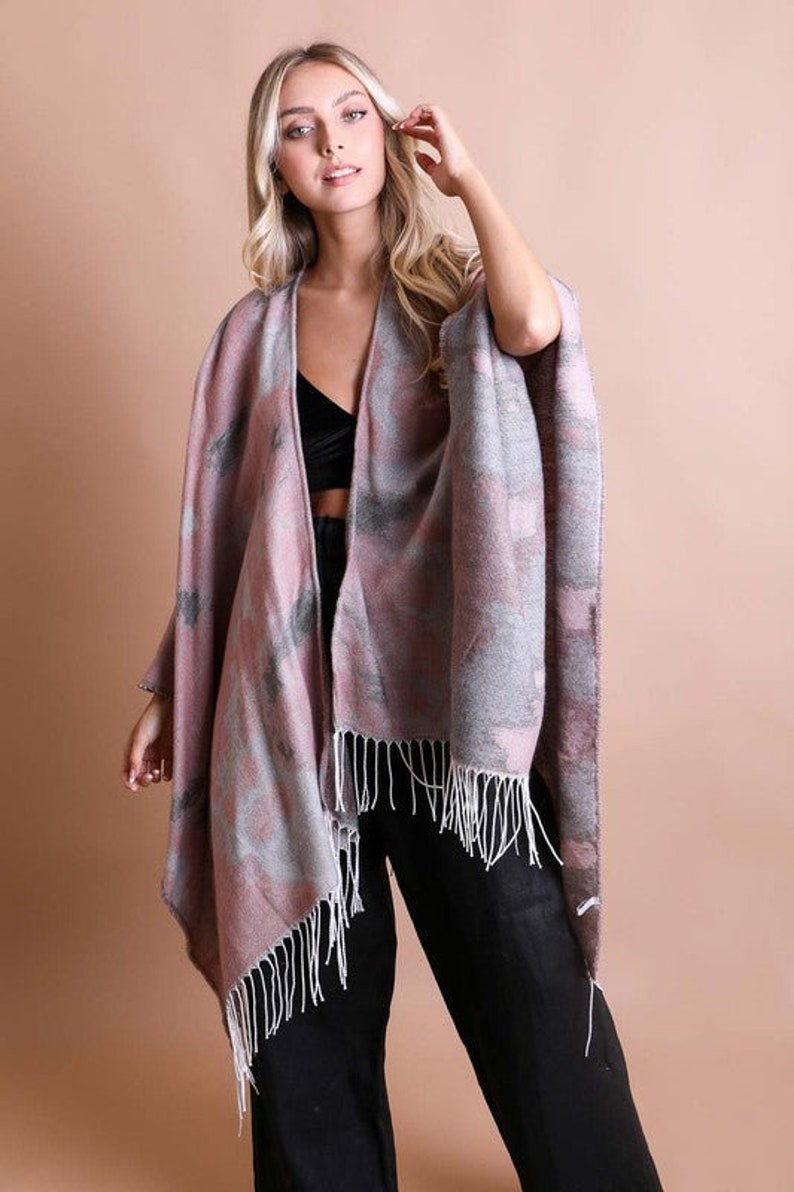 Marble Ruana Wrap W/tassel online Only - Etsy