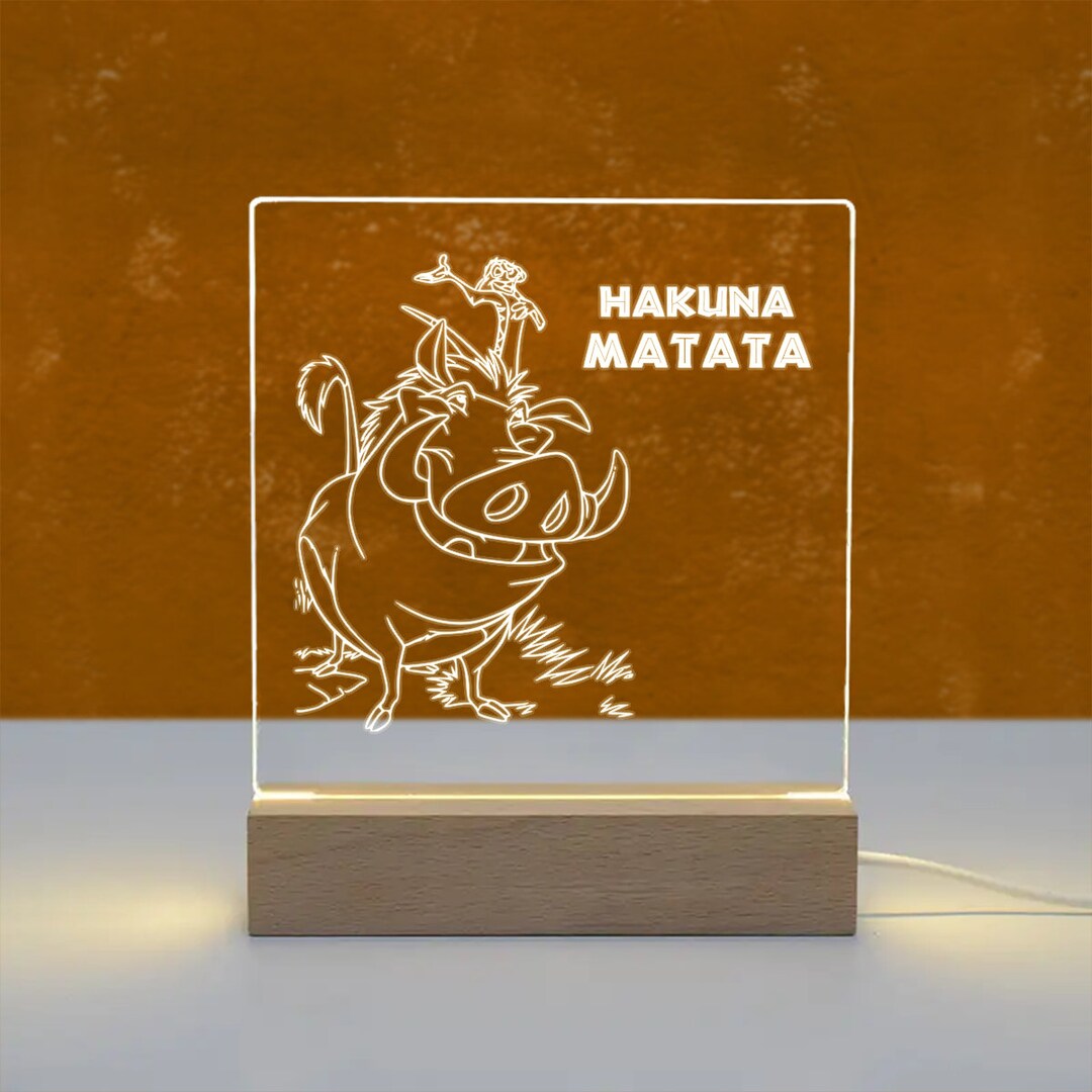 Timon and Pumbaa Lion King Night Light for Nursery - Etsy