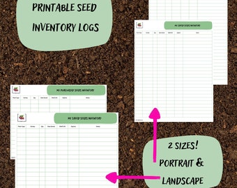 Printable Seed Inventory Logs, Seed Saving, Seed Inventory Worksheets ...