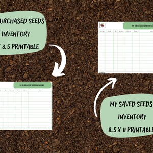 Printable Seed Inventory Logs, Seed Saving, Seed Inventory Worksheets ...