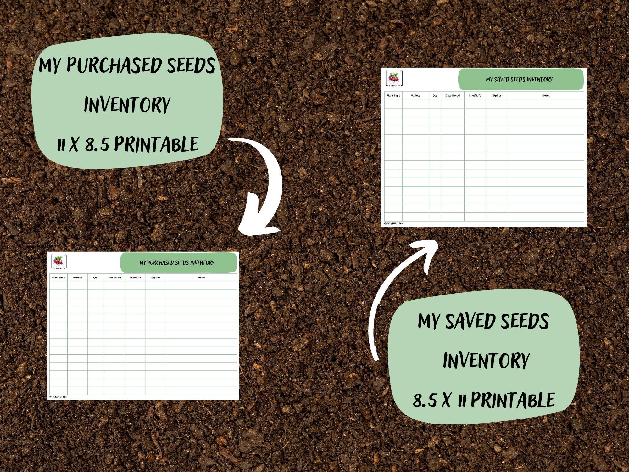 Printable Seed Inventory Logs, Seed Saving, Seed Inventory Worksheets ...