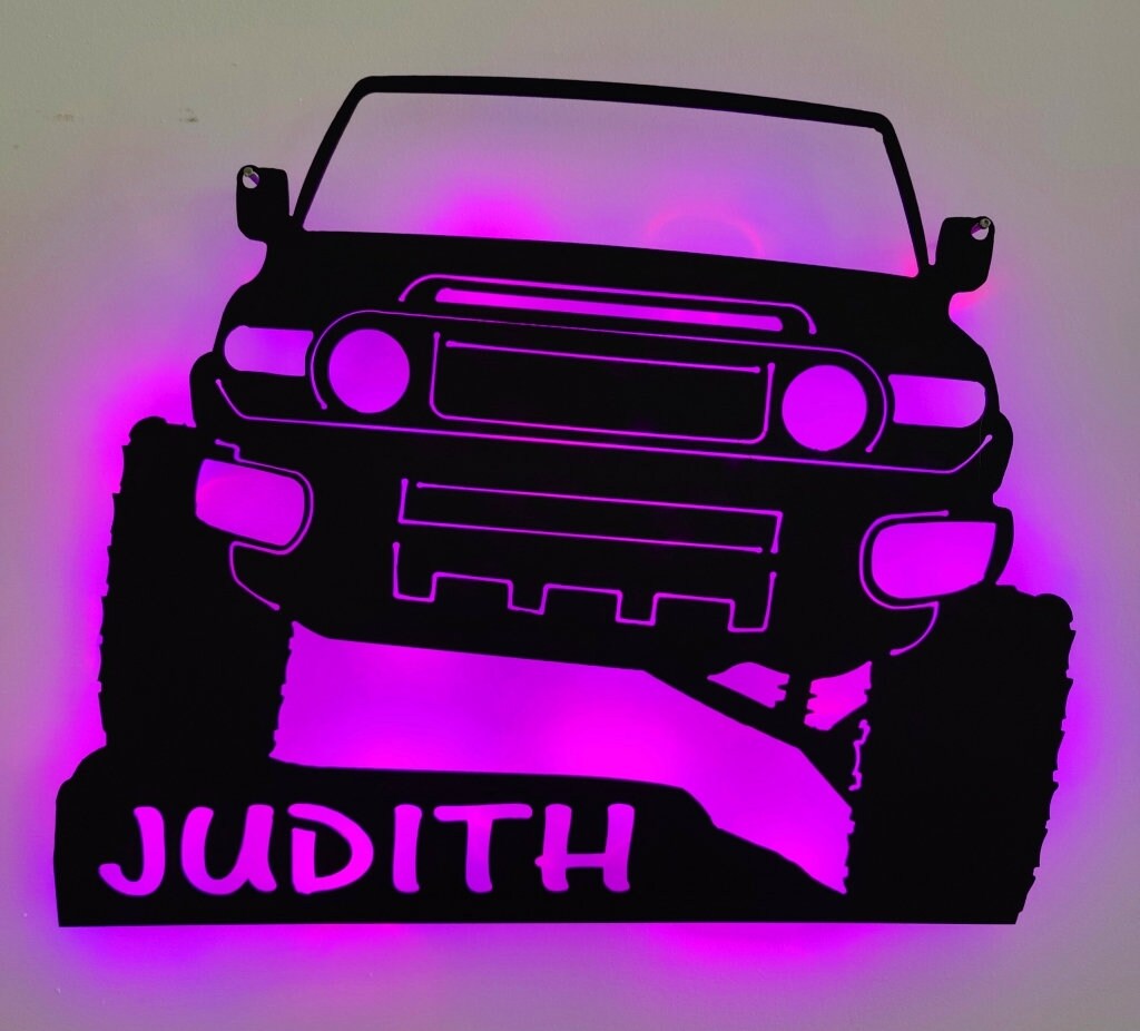 Custom Toyota FJ Cruiser LED Lighted Metal Sign, Customized With YOUR ...