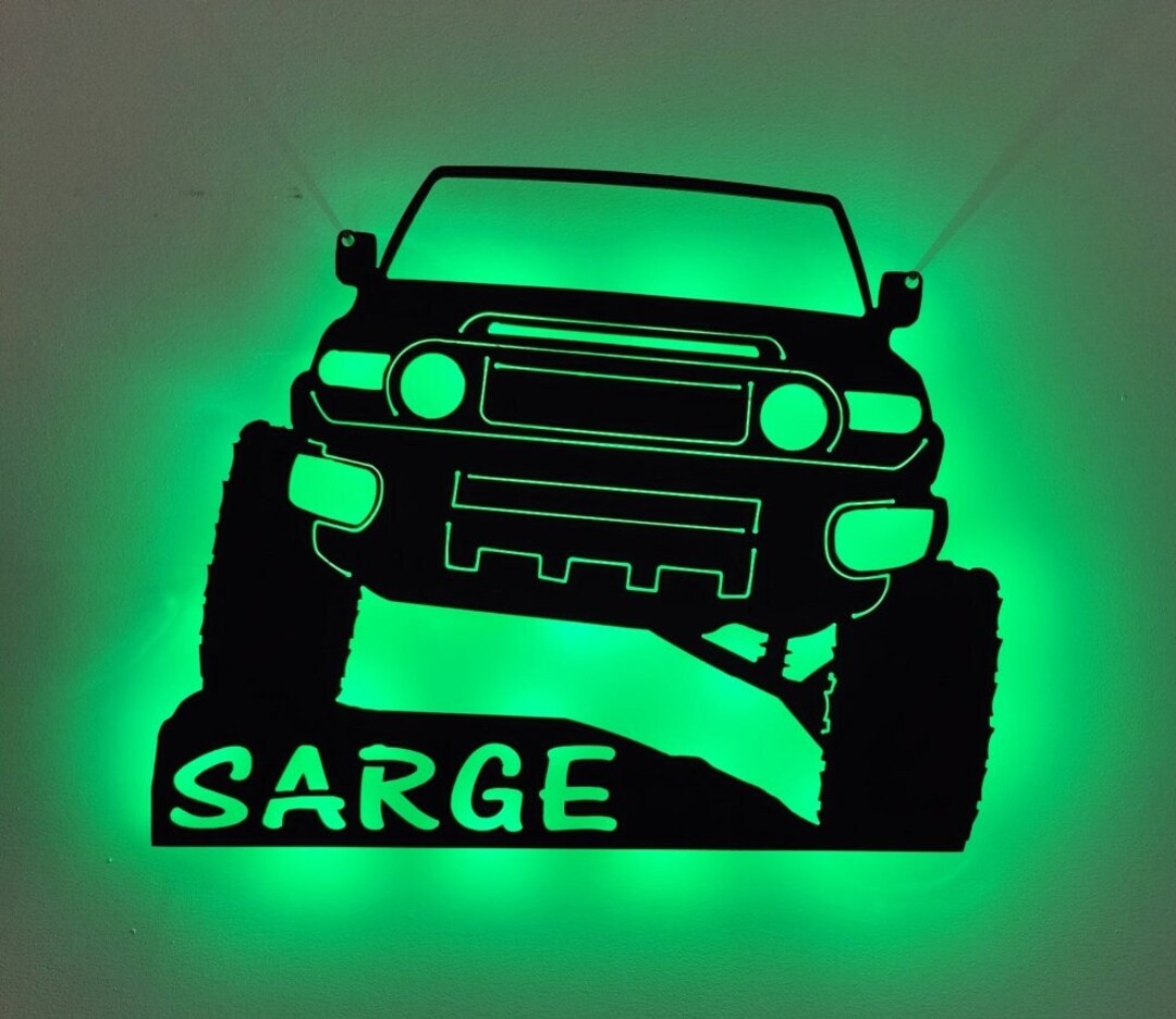 Custom Toyota FJ Cruiser LED Lighted Metal Sign, Customized With YOUR ...