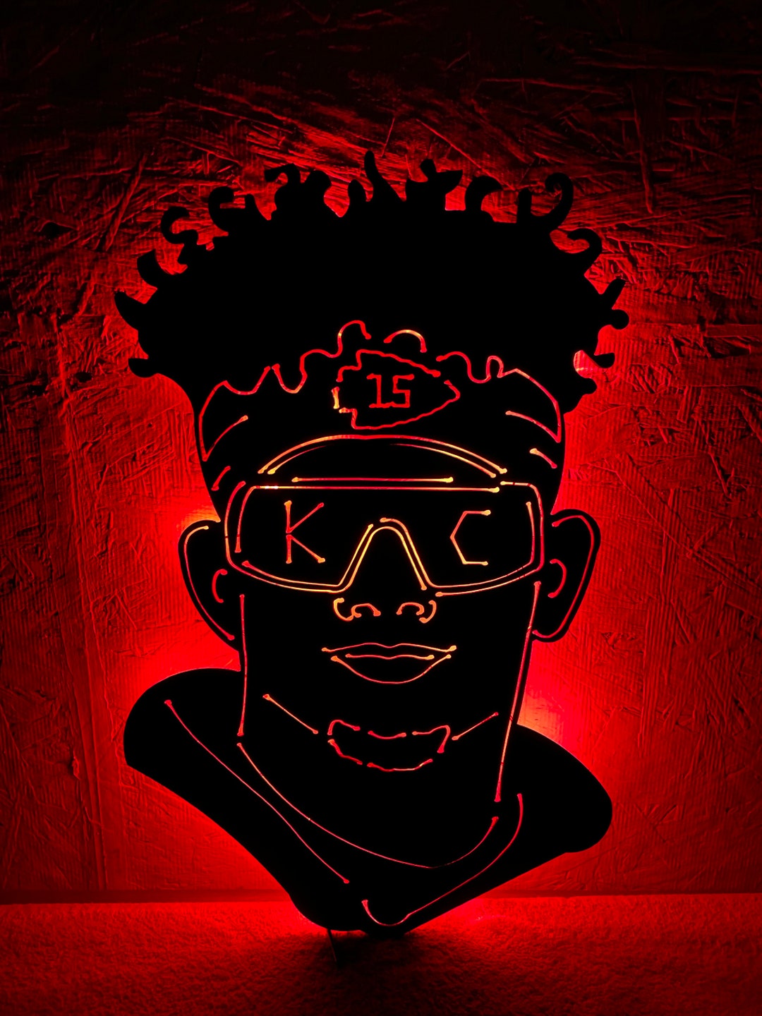 Kansas City Chiefs Patrick Mahomes LED Lighted Metal Sign, Powder ...