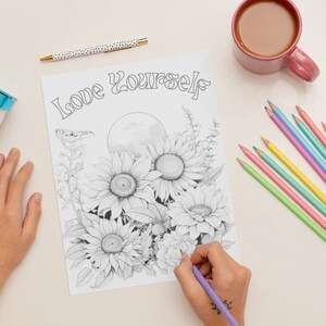 20 Positive Affirmation Coloring Sheets Motivational Coloring - Etsy