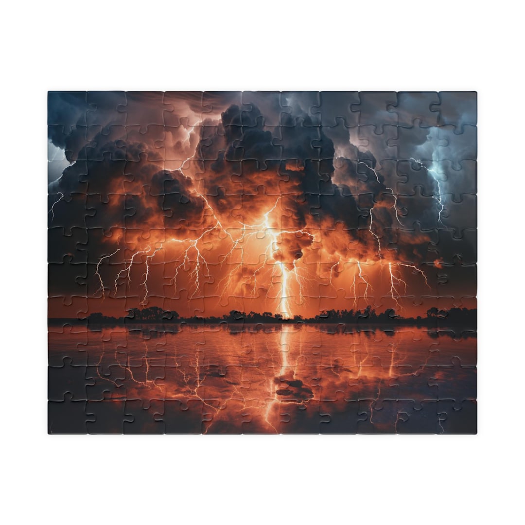 Lightning Jigsaw Puzzle 1000 Pieces 500 Pieces Unique Holiday Gift for ...