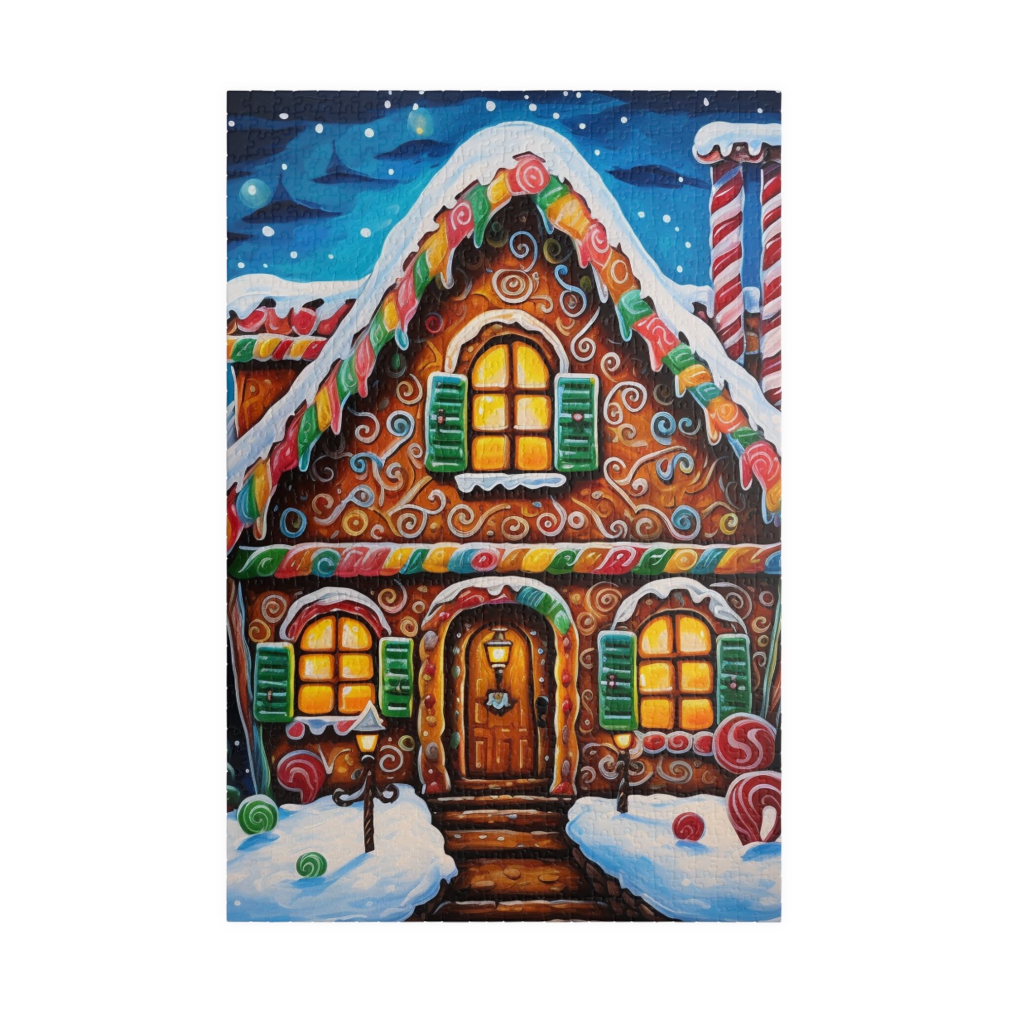 1000 Piece Candy and Gingerbread House Puzzle for Kids and Adults ...