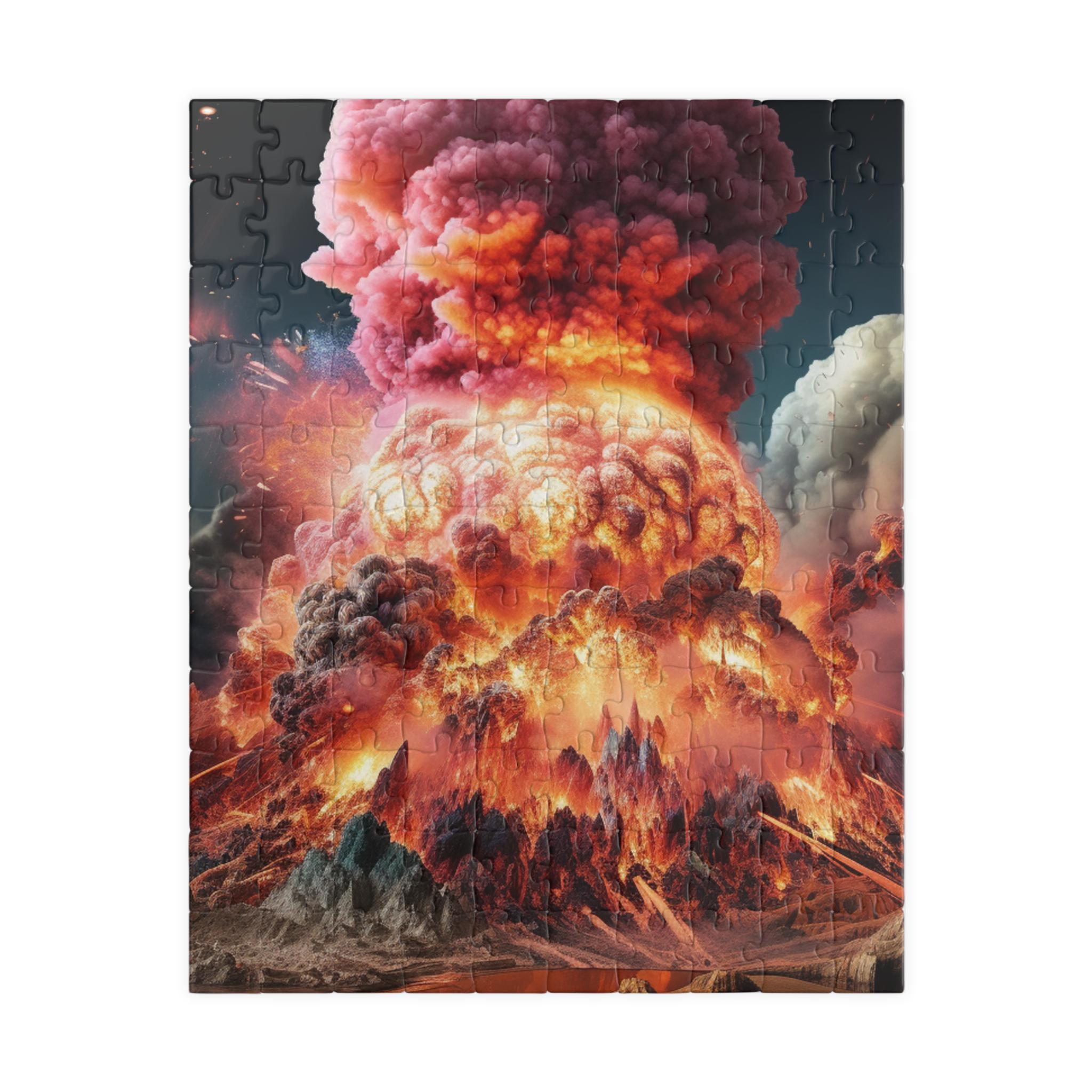 Captivating Vibrant Rose Gold Volcano Puzzle - 500 or 1000 Piece Nature ...