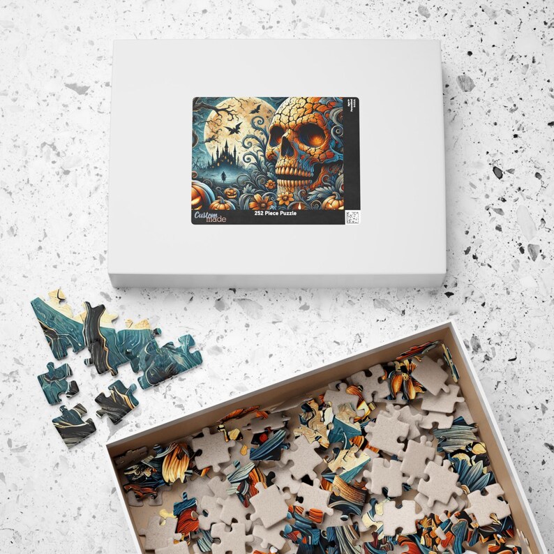 Spooky Skeleton Skull Halloween Game Puzzle for Adults 1000 Piece ...