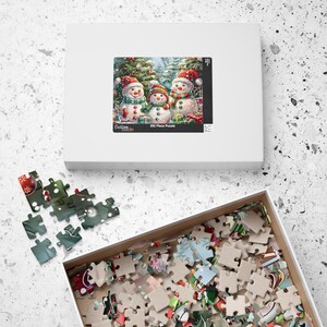 Festive Snowman Jigsaw Puzzle, 1000 Piece Winter Activity - Etsy