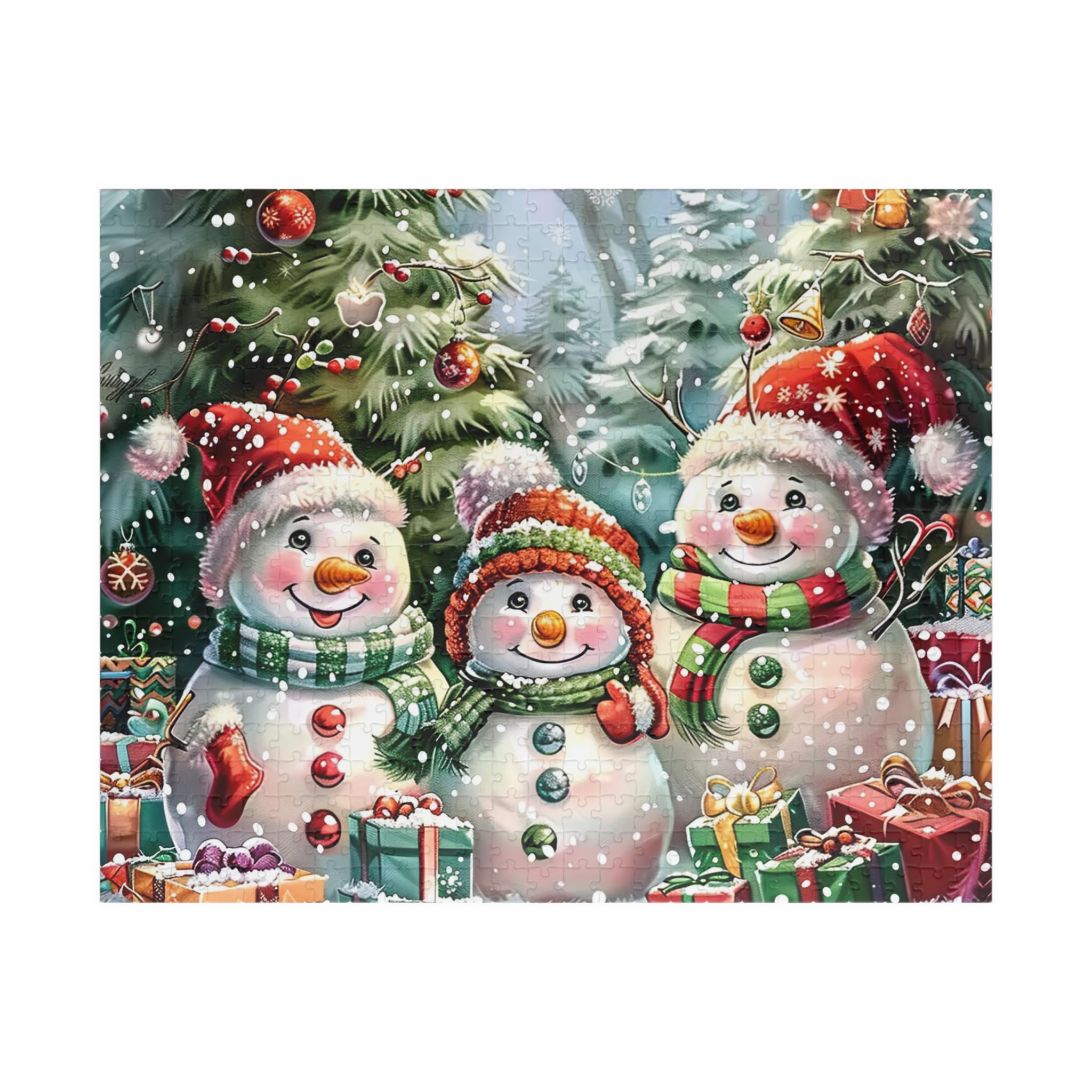 Festive Snowman Jigsaw Puzzle, 1000 Piece Winter Activity - Etsy