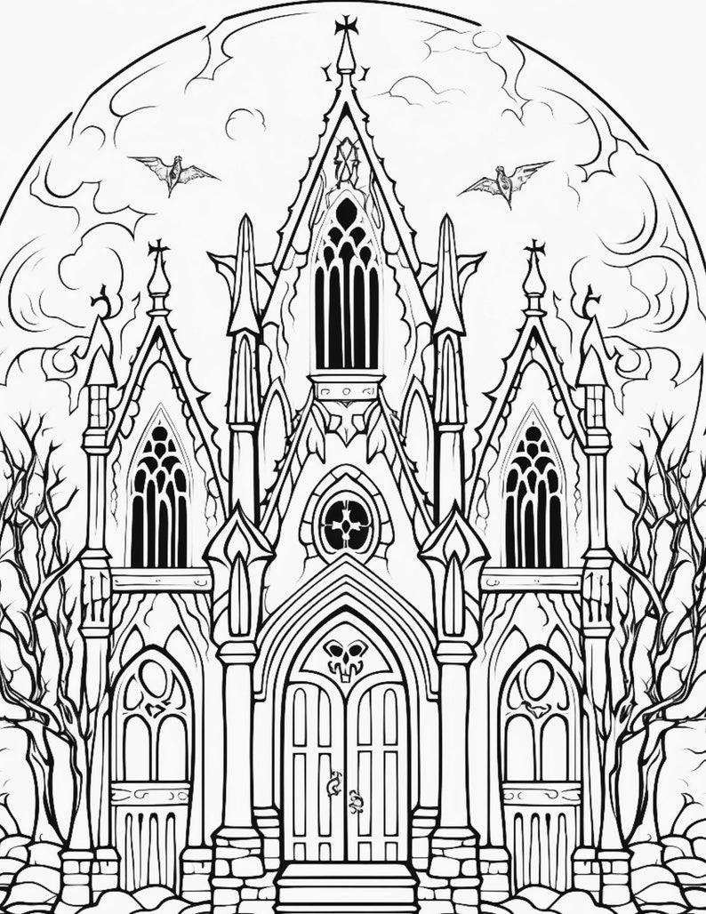 Spooky Coloring Pages - Halloween Coloring Pages for Kids and Adults ...