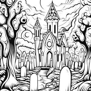 Spooky Coloring Pages - Halloween Coloring Pages for Kids and Adults ...