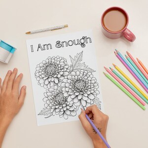 20 Positive Affirmation Coloring Sheets Motivational Coloring - Etsy