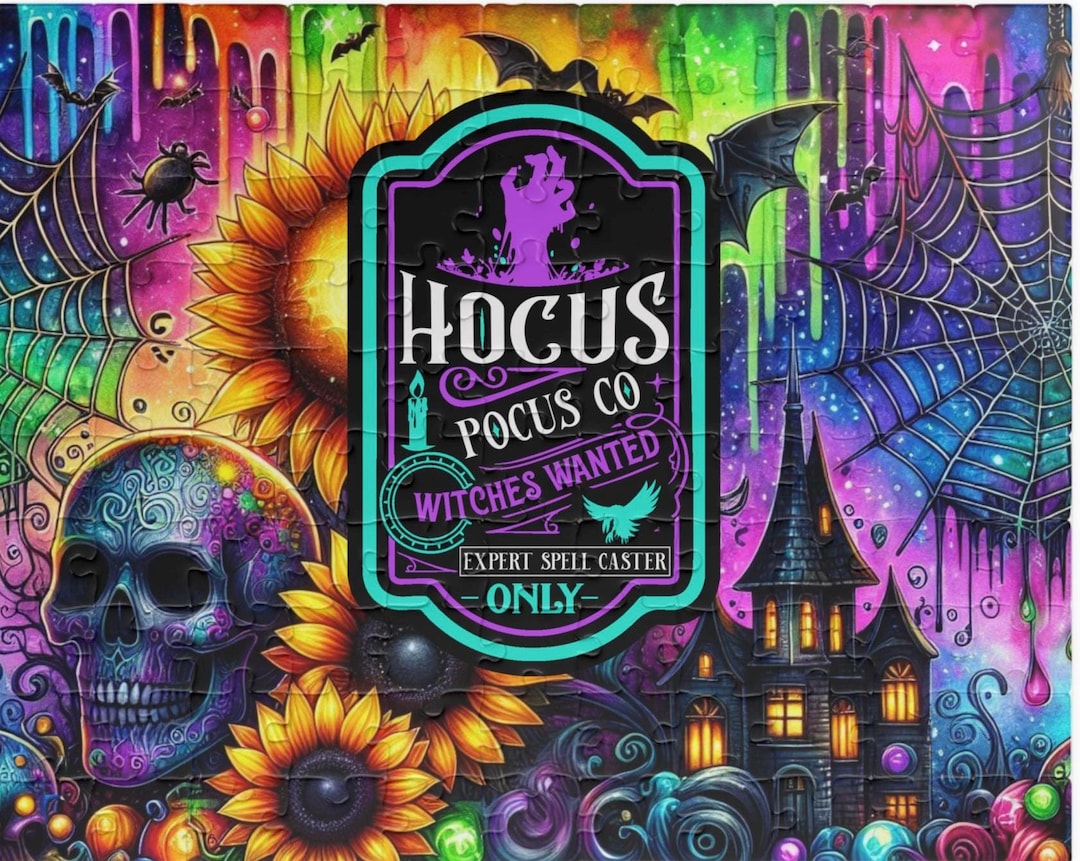 Halloween Hocus Pocus Puzzle, Colorful Spooky Season Gift, 252-piece ...