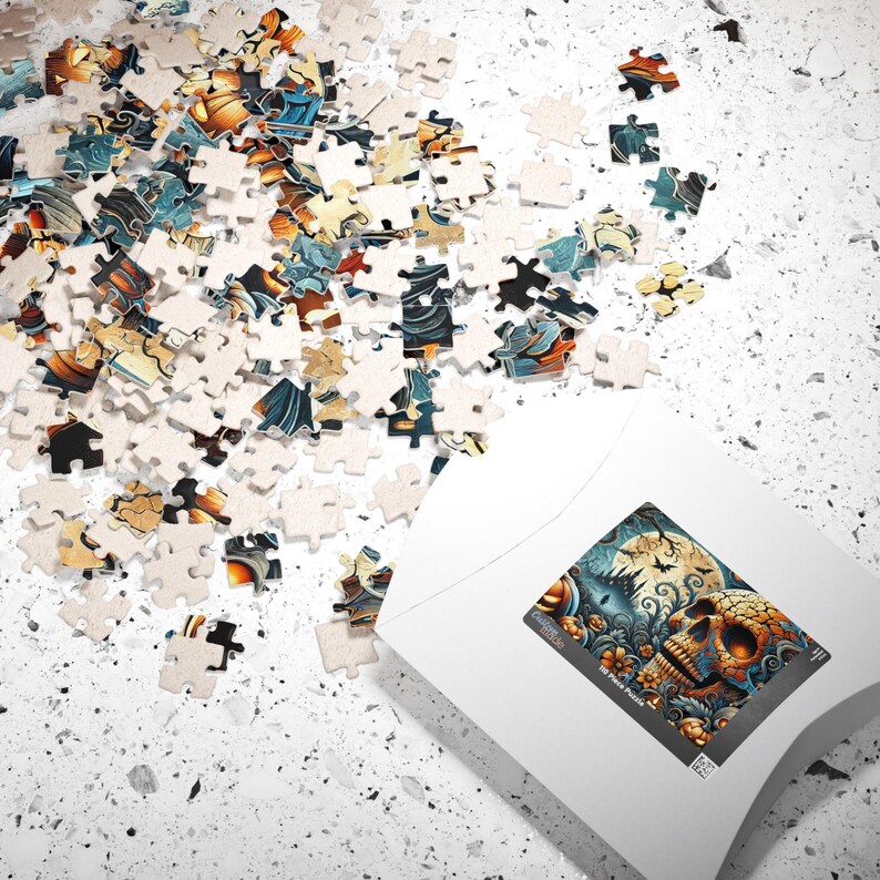 Spooky Skeleton Skull Halloween Game Puzzle for Adults 1000 Piece ...