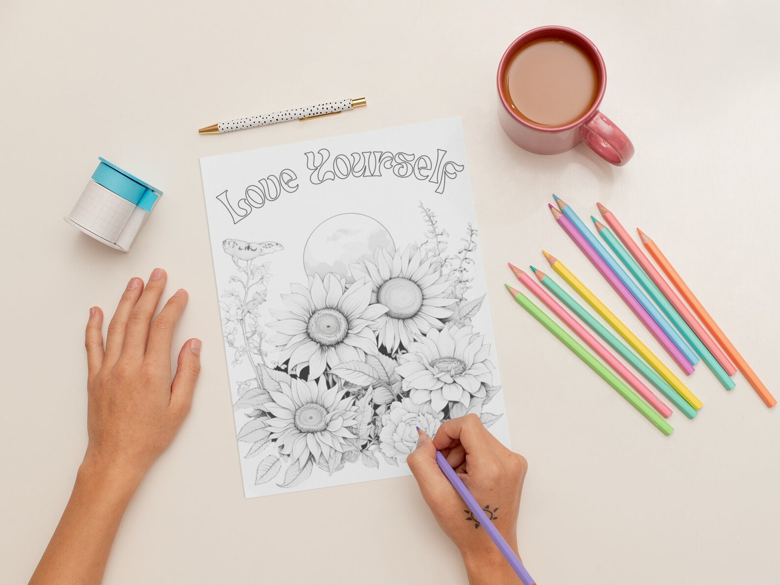 20 Positive Affirmation Coloring Sheets Motivational Coloring - Etsy