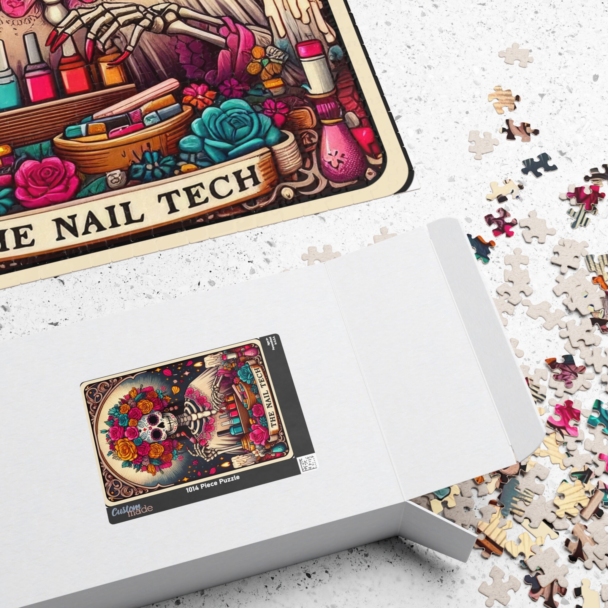 The Nail Tech Funny Tarot Card Puzzle Funny Skeleton Puzzles for Adults ...