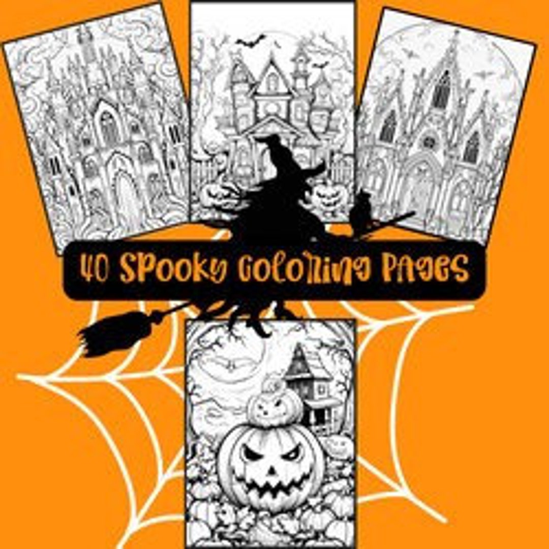 Spooky Coloring Pages - Halloween Coloring Pages for Kids and Adults ...