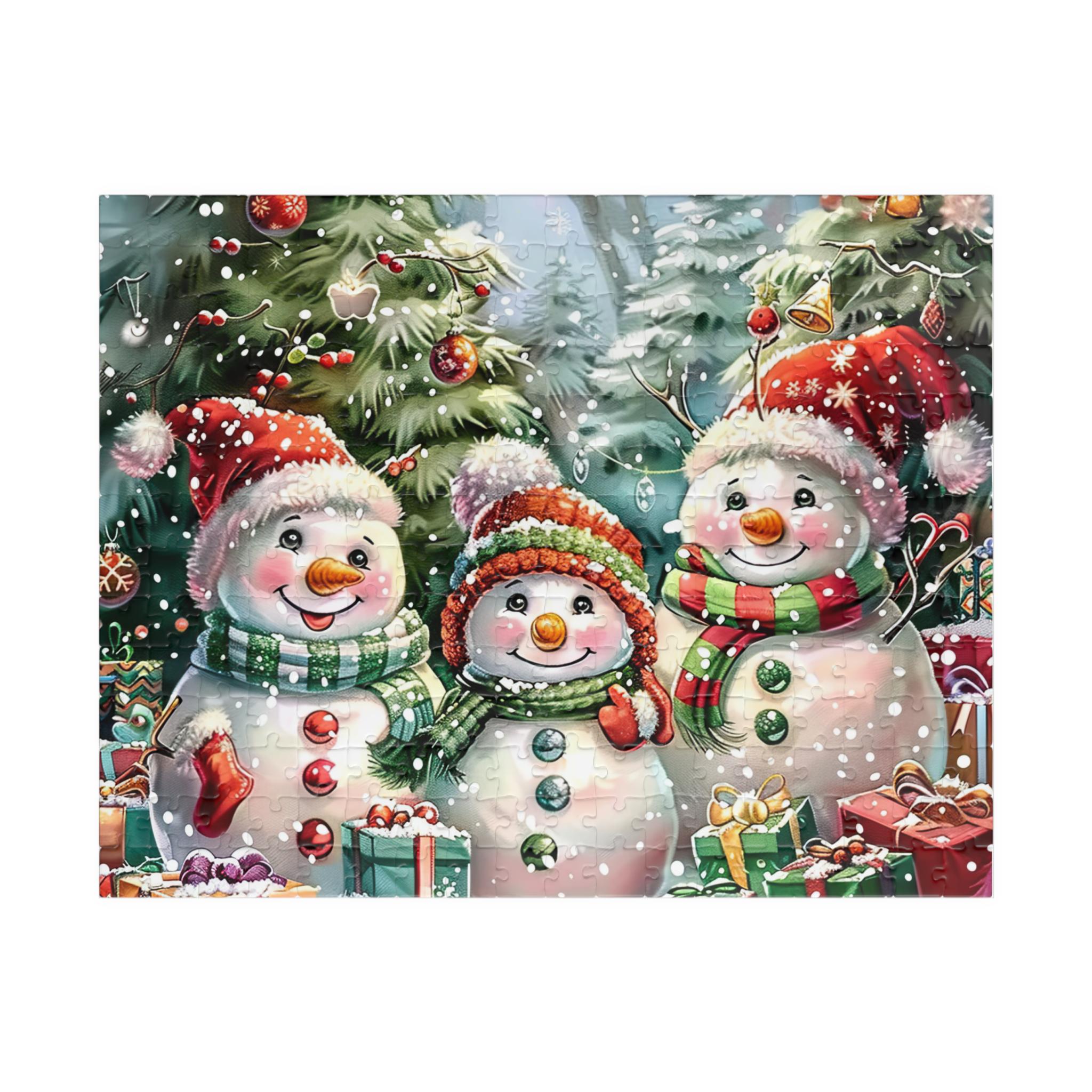 Festive Snowman Jigsaw Puzzle, 1000 Piece Winter Activity - Etsy