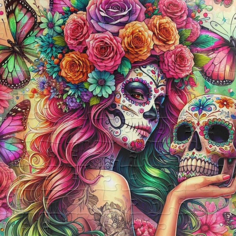 Sugar Skull Puzzle - Etsy
