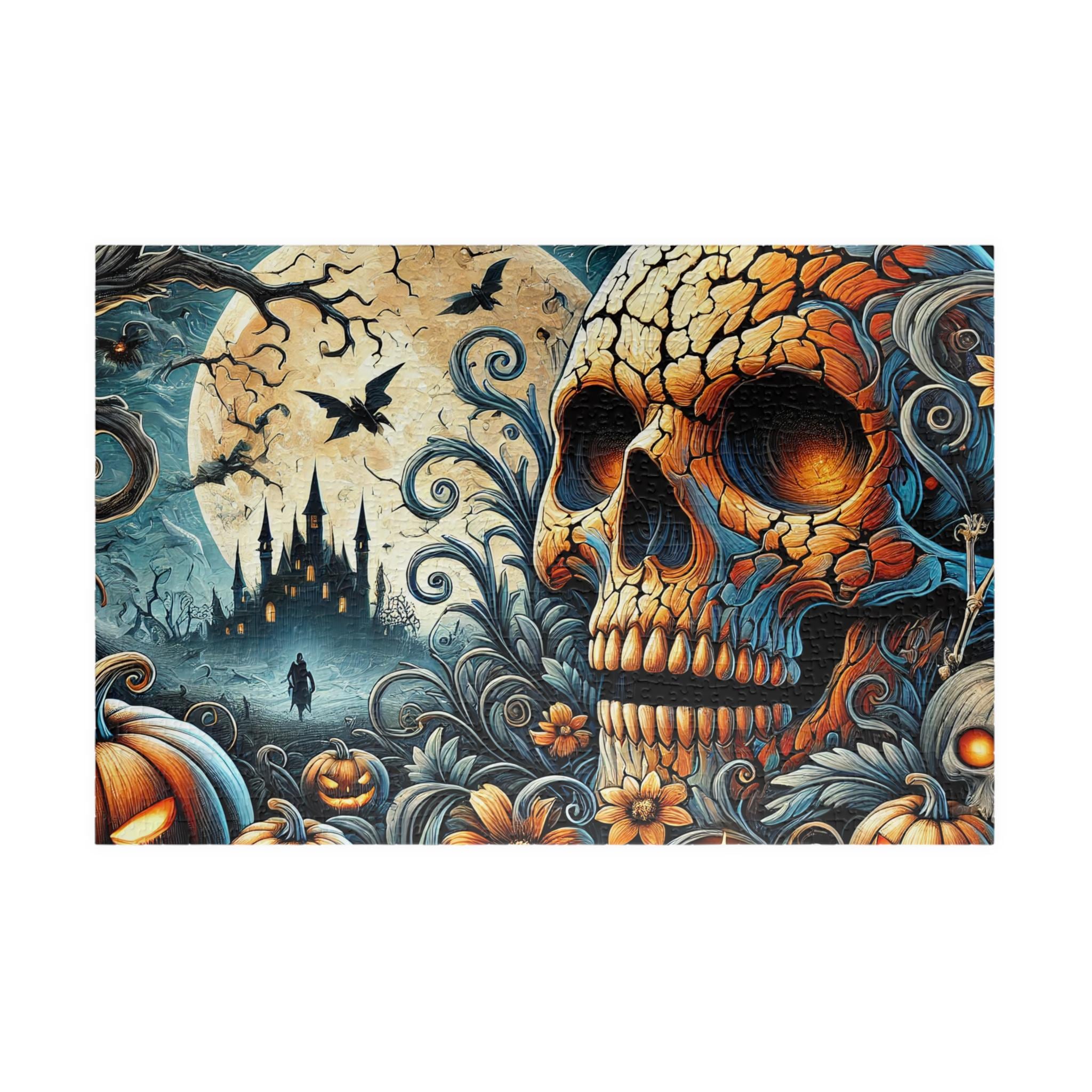 Spooky Skeleton Skull Halloween Game Puzzle for Adults 1000 Piece ...